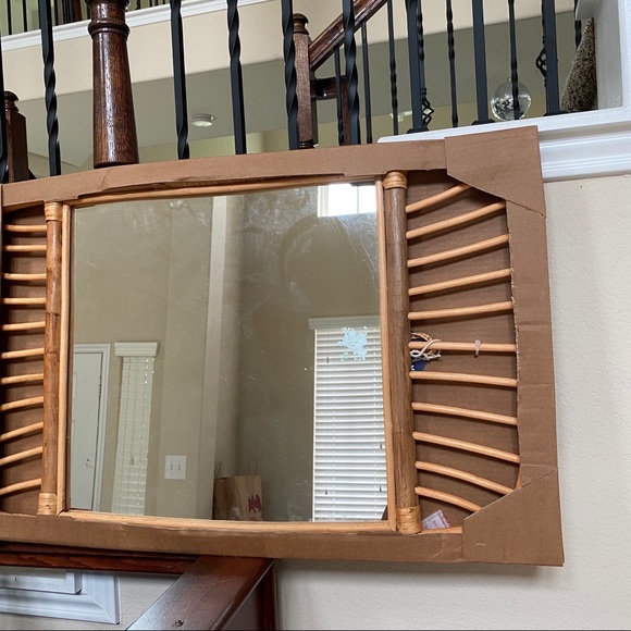 Wall Decor | Boho Chic Wooden Rectangle Mirror | Poshmark